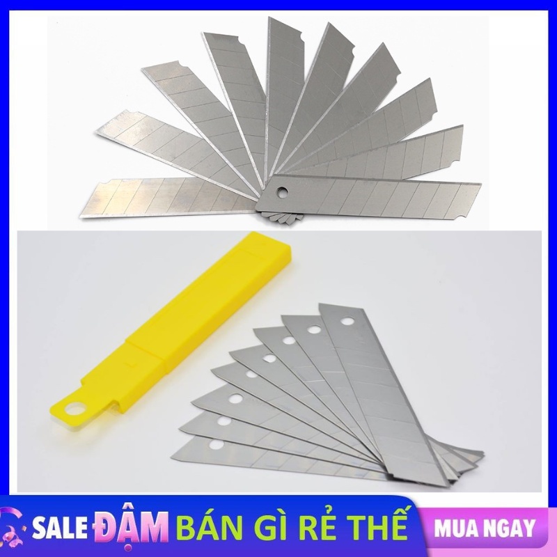 COMBO 10 Lưỡi Dao Rọc Giấy Thay Thế Tiện Lợi Hộp Lưỡi Dao Cắt Giấy Chất ...