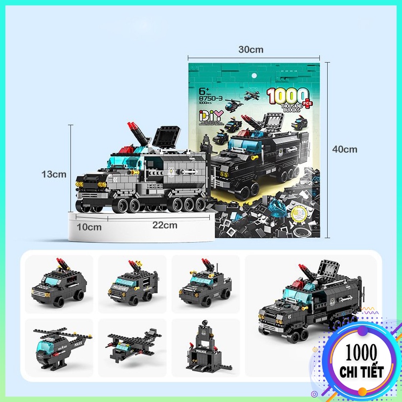 [ [1000 Chi Tiết] Bộ đồ chơi lắp ráp Lego Xe Cảnh Sát Sw1000 kèm lego ...