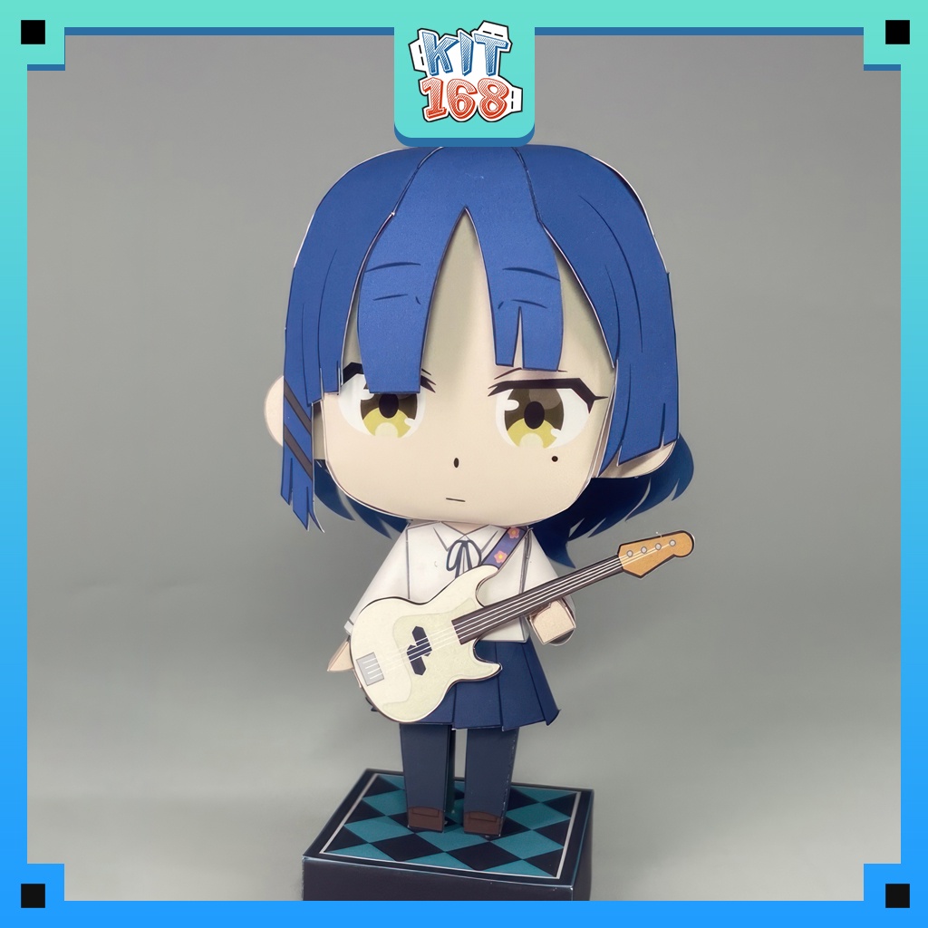 Mô hình giấy Anime Chibi Ryo Yamada - Bocchi the Rock! + kit hộp trang ...