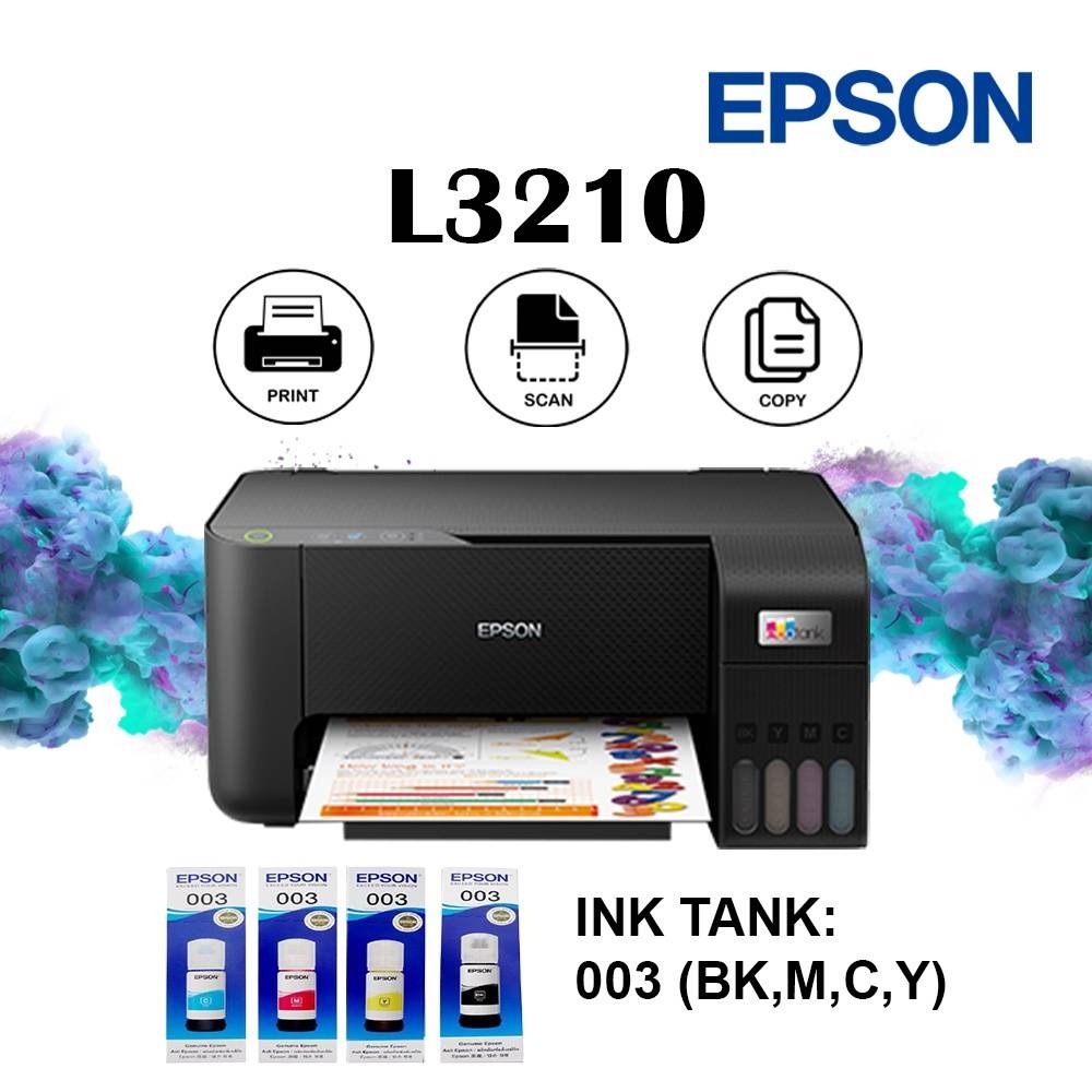 Máy in phun màu Epson EcoTank L3210 - In, Scan, Copy - BH Chính Hãng - Kèm 4 mực in Chính Hãng ...