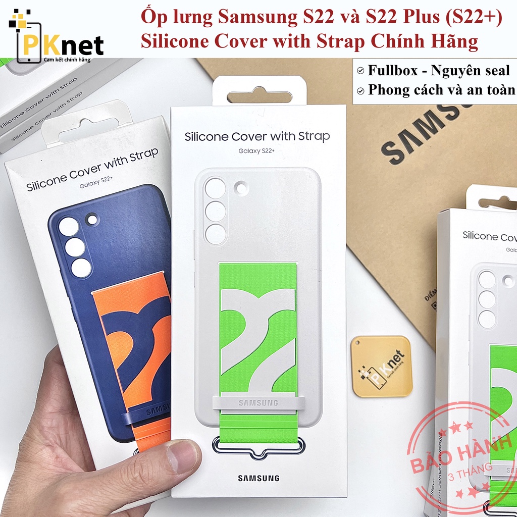 Ốp lưng Samsung S22+ (S22 Plus)/ S22 Silicone Cover with Strap Chính ...