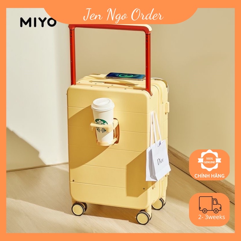Vali MIYO chịu lực kết hợp khay đựng cốc, móc treo đồ, cổng usb ...