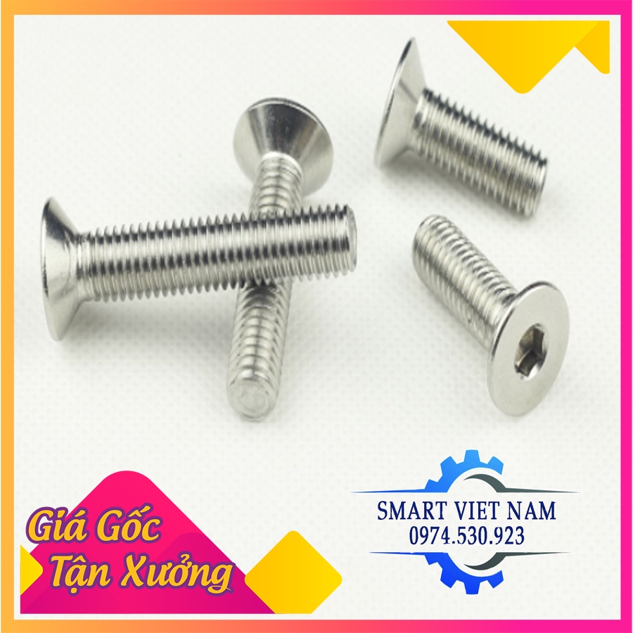 Bulong inox M3 lục giác chìm đầu bằng,Combo 500 Chiếc | Shopee Việt Nam
