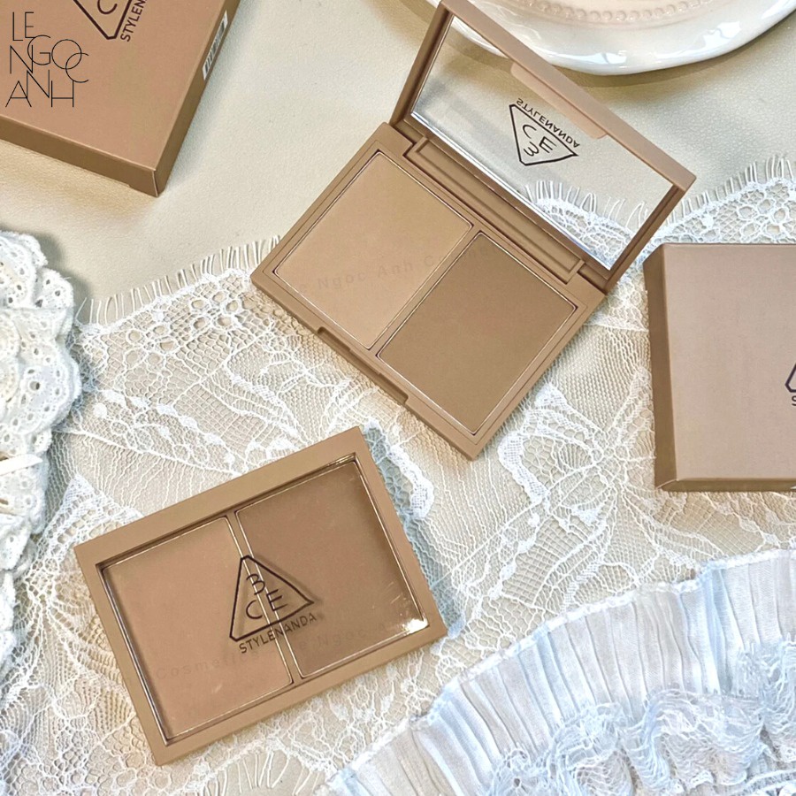 Phấn tạo khối 3CE Contour Shading 2 ô 8.5g | Shopee Việt Nam