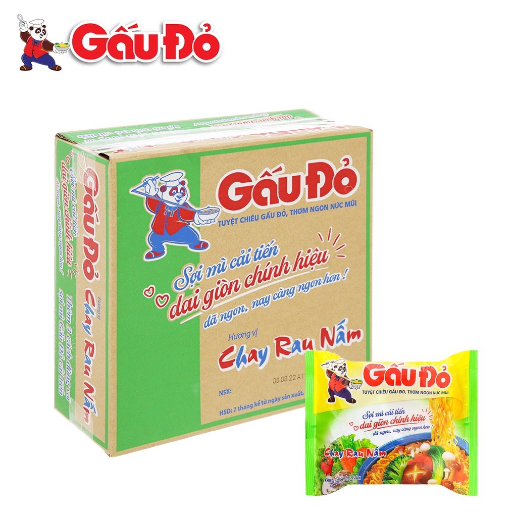 COMBO 10 GÓI (mỗi gói 63g) MÌ CHAY RAU NẤM MUSHROOM VEGETARIAN NOODLE ...