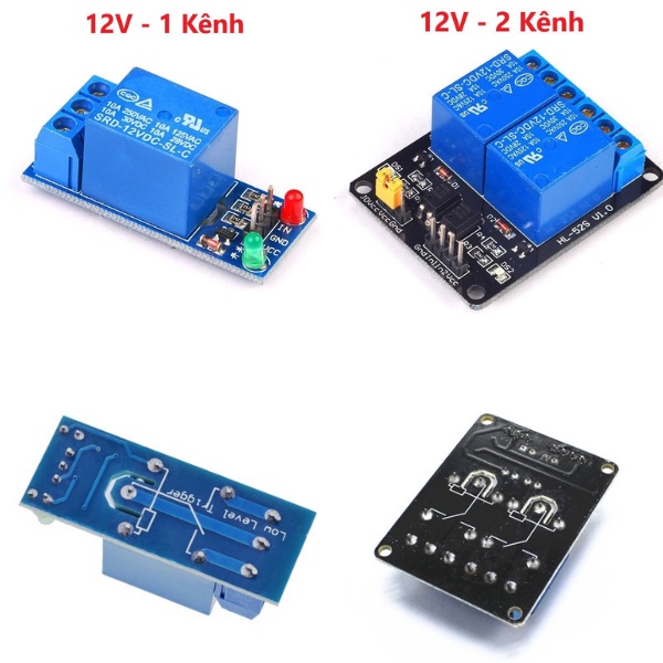 Module Relay 5VDC 12VDC 1 Kênh 2 Kênh - Mạch Relay 5V 12V 1 kênh 2 Kênh ...