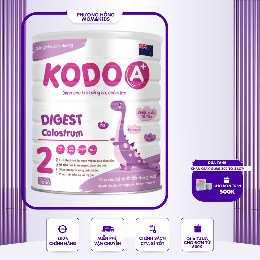 Sữa KODO A+ DIGEST COLOSTRUM (số 2) dành cho trẻ biếng ăn, chậm lớn ...