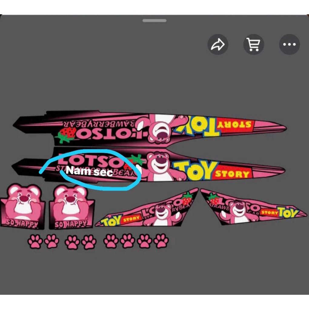 Tem Rời Wave -50c -100C-110C - Gấu Dâu - Lotso ( Có thể Thay đổi màu ...