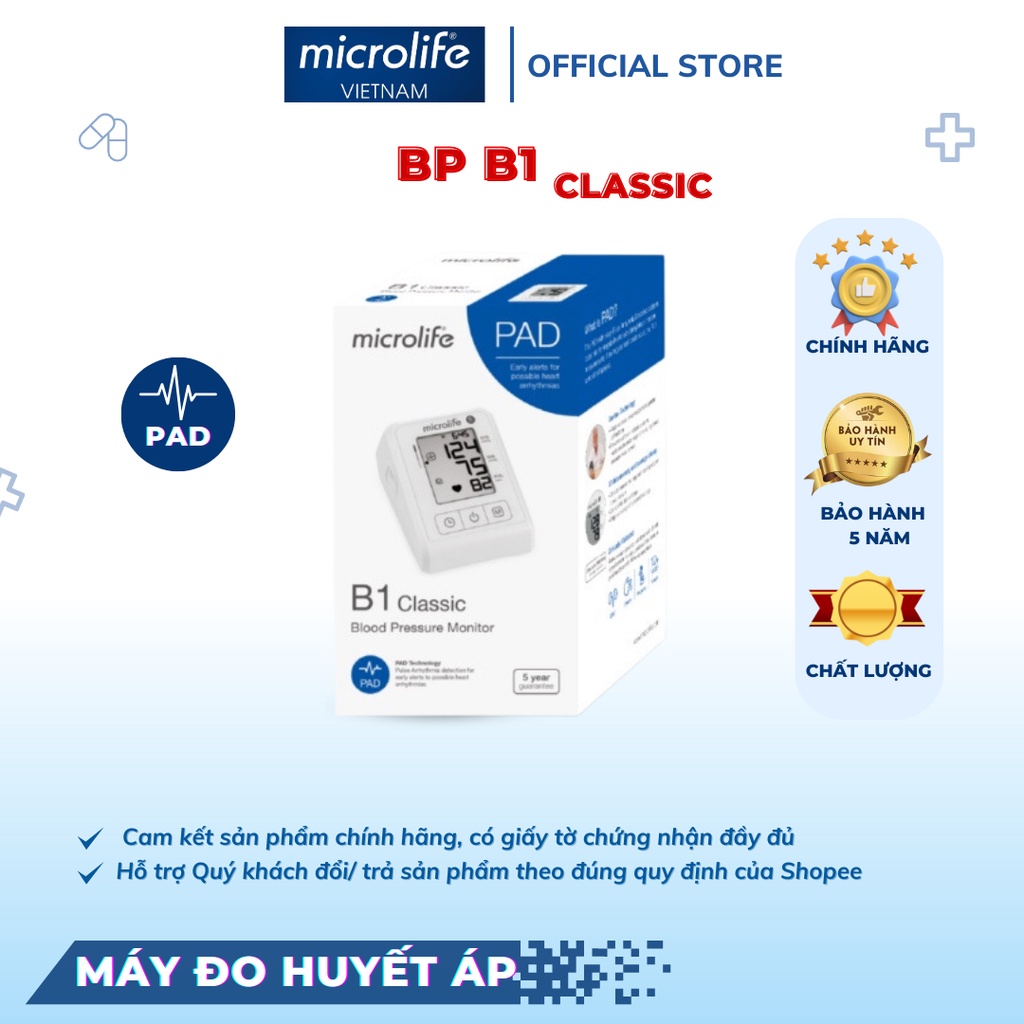 Máy Đo Huyết Áp Microlife BP B1 CLASSIC Cho Độ Chính Xác Cao Dễ Sử Dụng ...