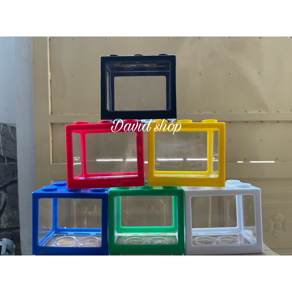 Bể cá mini lego lắp ghép/ Bể cá nhựa trang trí để bàn | Shopee Việt Nam