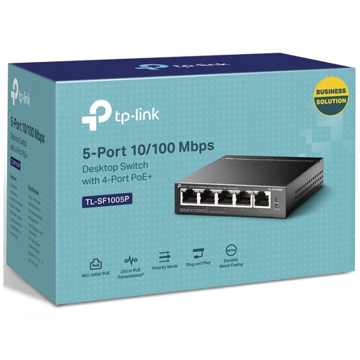 Bộ Chia Mạng Switch POE TPLink TL-SF1005P 5-Port 10/100Mbps 4 PoE ports ...