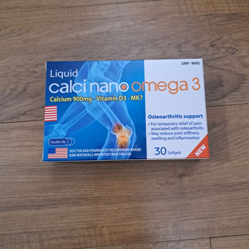 Viên Uống Bổ Sung Canxi Nano Liquid Calci Nano Omega 3 Hộp 30 Viên