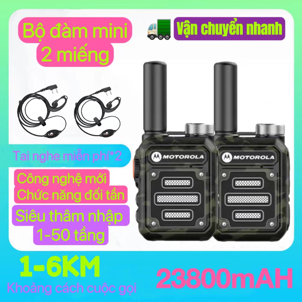 Motorola Mini Walkie Talkie Chất lượng cao 23800mAH Chế độ chờ siêu dài ...