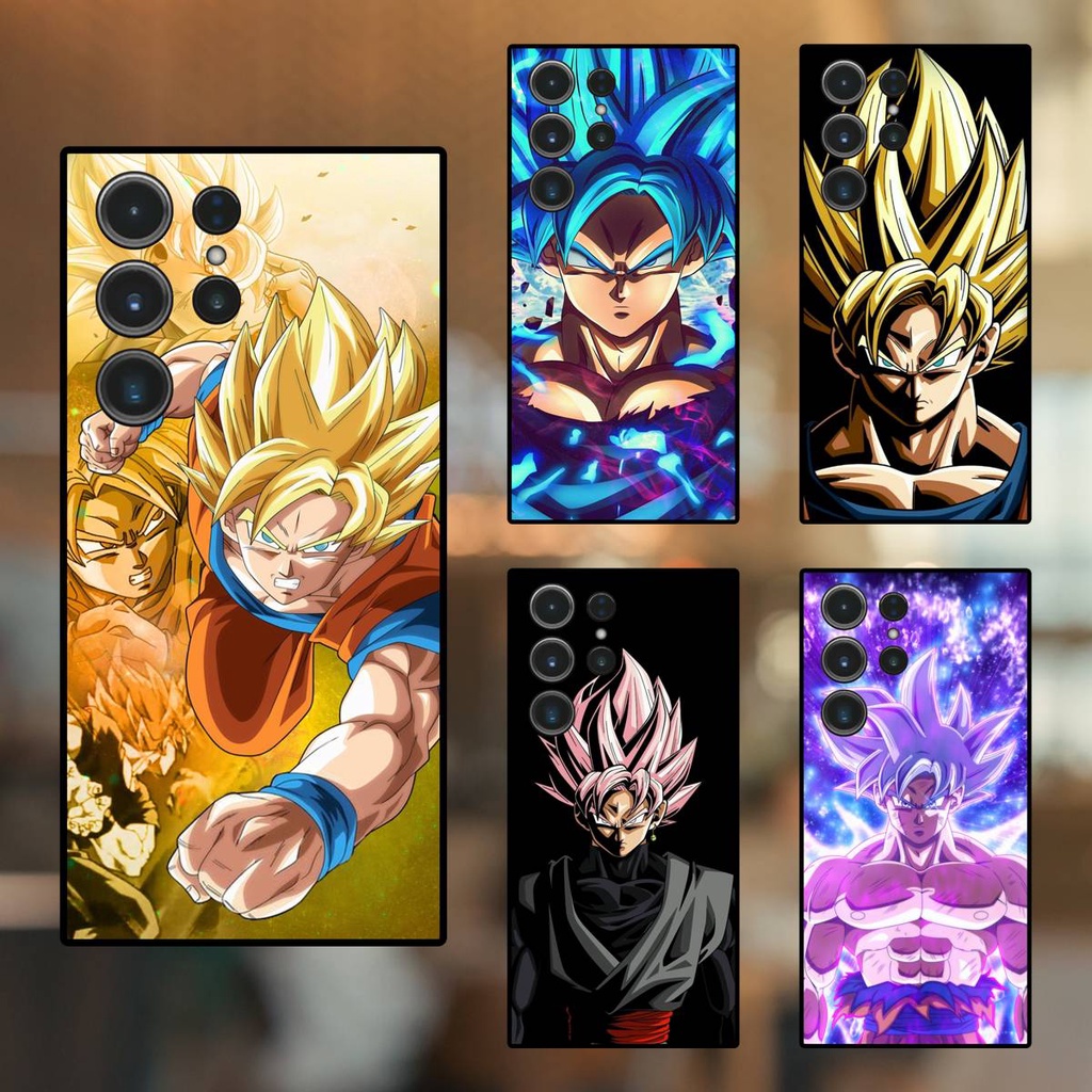 Ốp lưng điện thoại Samsung S23 Ultra viền đen Goku Dragon Ball | Shopee ...