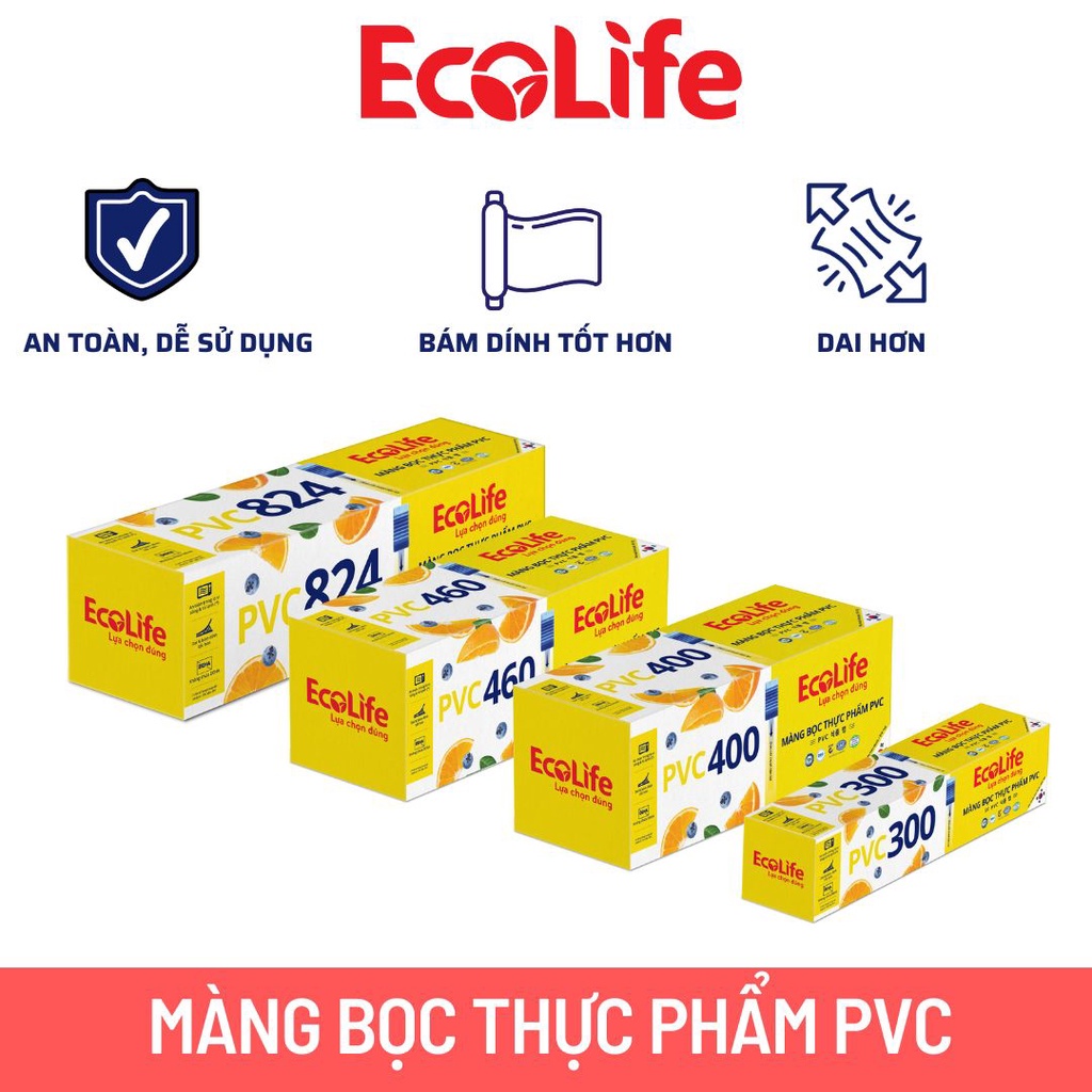 Màng bọc thực phẩm PVC EcoLife | Shopee Việt Nam