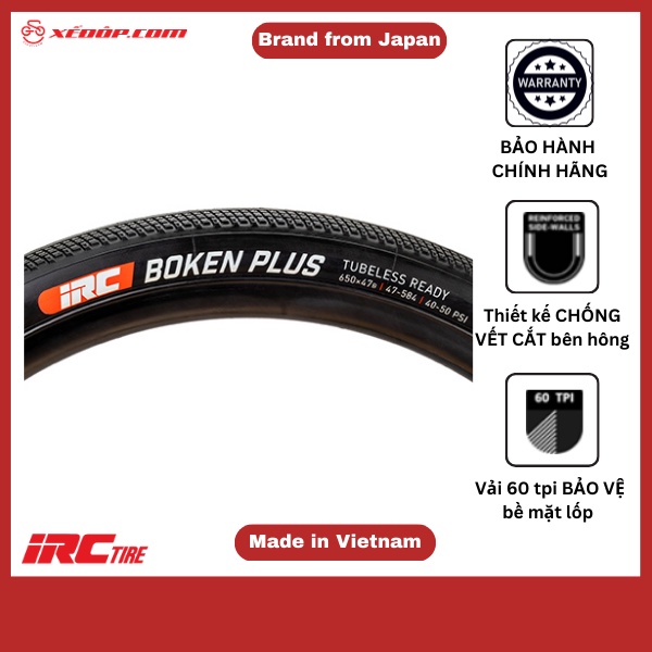 Lốp Xe Đạp GRAVEL IRC Nhật Bản BOKEN PLUS | Shopee Việt Nam