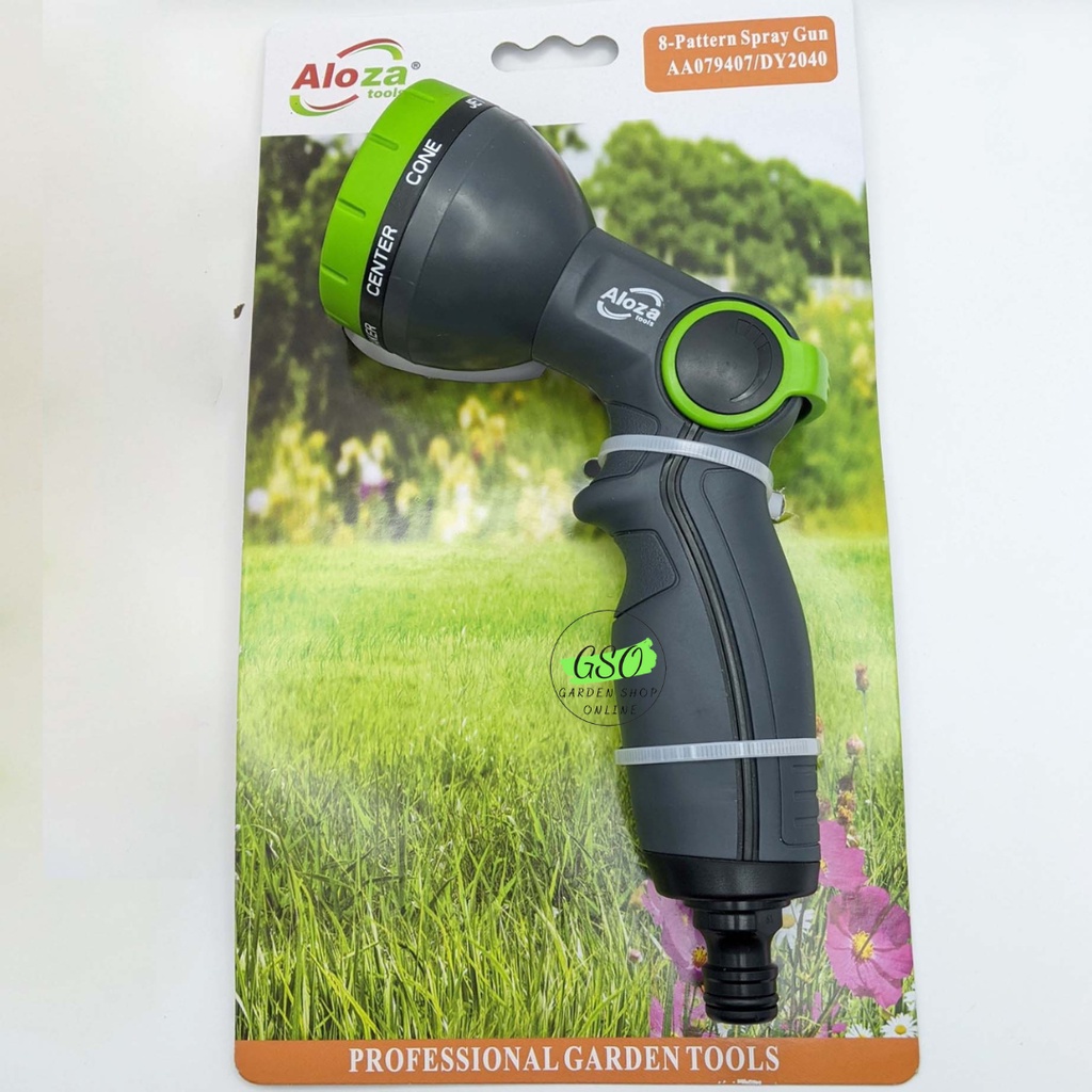 Vòi xịt nước tưới cây rửa xe cho gia đình 8 chế độ ALOZA tay gạt thông ...