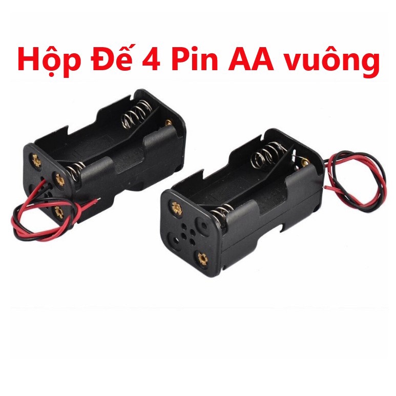 Hộp Đế 4 Pin AA vuông,Hộp đế pin con thỏ to Pin con thỏ cỡ AA lớn, pin ...