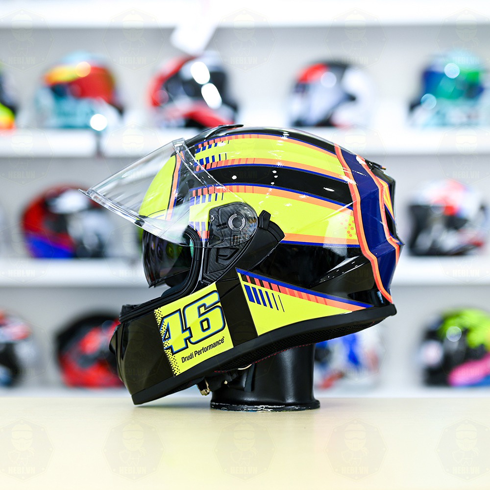 Mũ ROC 08 Fullface Đen Bóng 2 Kính + Dán Tem Soleluna | Shopee Việt Nam