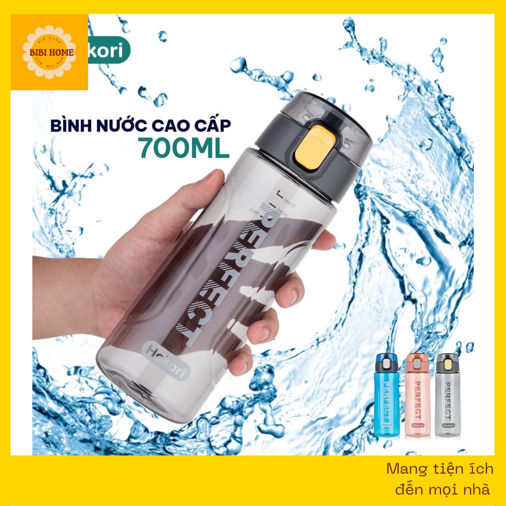 Bình nước lock&lock 700 ml Nhựa Việt Nhật, bình nước thể thao, học sinh, văn phòng, dã ngoại ...