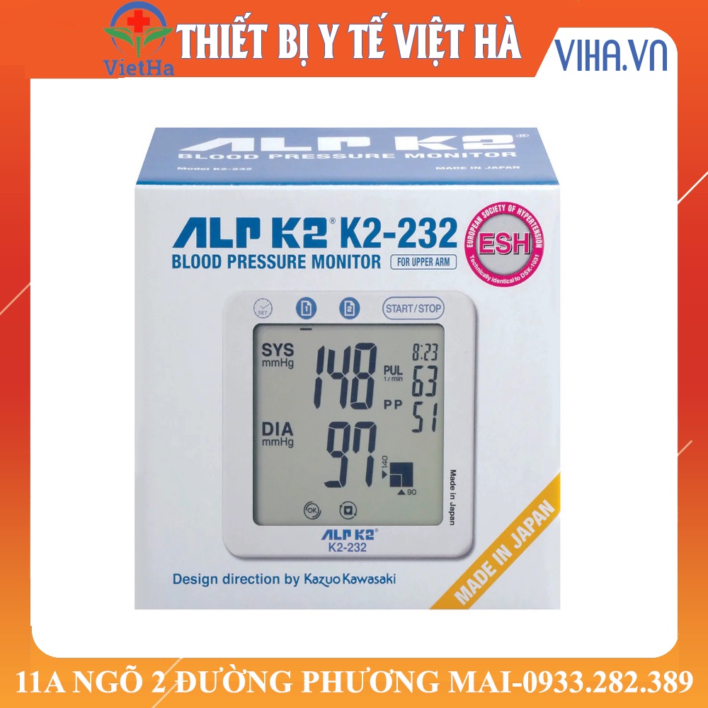 MÁY ĐO HUYẾT ÁP + NHỊP TIM NHẬT BẢN - MODEL ALPK2 K2-231/232 MÁY ĐO HUYẾT ÁP BẮP TAY CHÍNH HÃNG ...