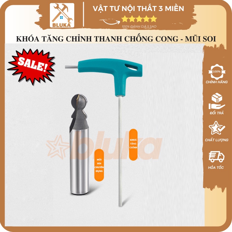Bộ Lục Tăng Chỉnh ,Mũi Soi Thanh Chống Cong Cánh Tủ ( Thanh Chống Cong 1m8 - 2m1 - 2m1) - Bluka ...