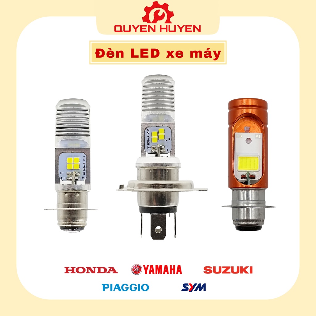 Bóng đèn pha LED xe máy OSRAM M5, H4 - 2 chân, 3 chân - Dream, Wave, Cub, Future, Lead, Air ...