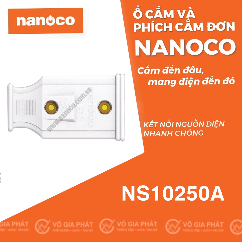 [ NANOCO ] Phích cắm cái - Ổ Cắm Đơn Nanoco NS10250A | Shopee Việt Nam