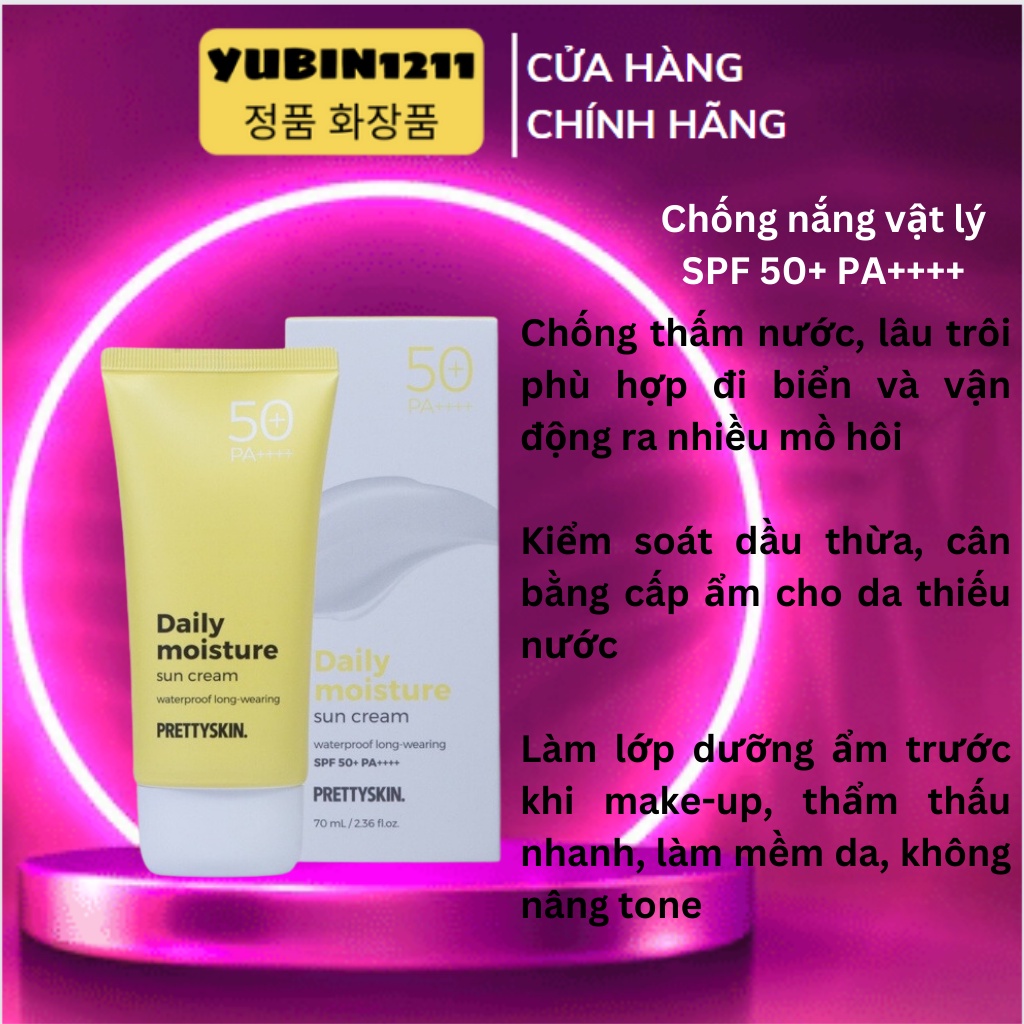 Kem Chống Nắng PRETTY SKIN, Kiềm Dầu, Nâng Tone, Dưỡng Ẩm Pretty Skin ...