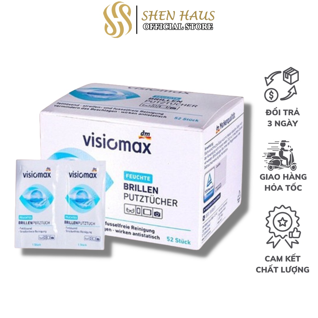 Giấy Lau Kính Visiomax Hộp 52 Tờ Giúp Làm Sạch Và Bảo Vệ kính Nhập Đức ...
