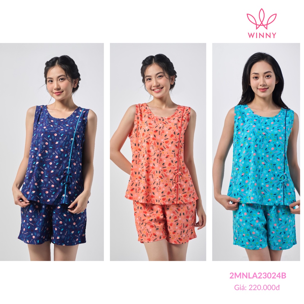 Bộ đồ mặc nhà cộc tay quần ngắn Winny- 2MNLA23024B | Shopee Việt Nam