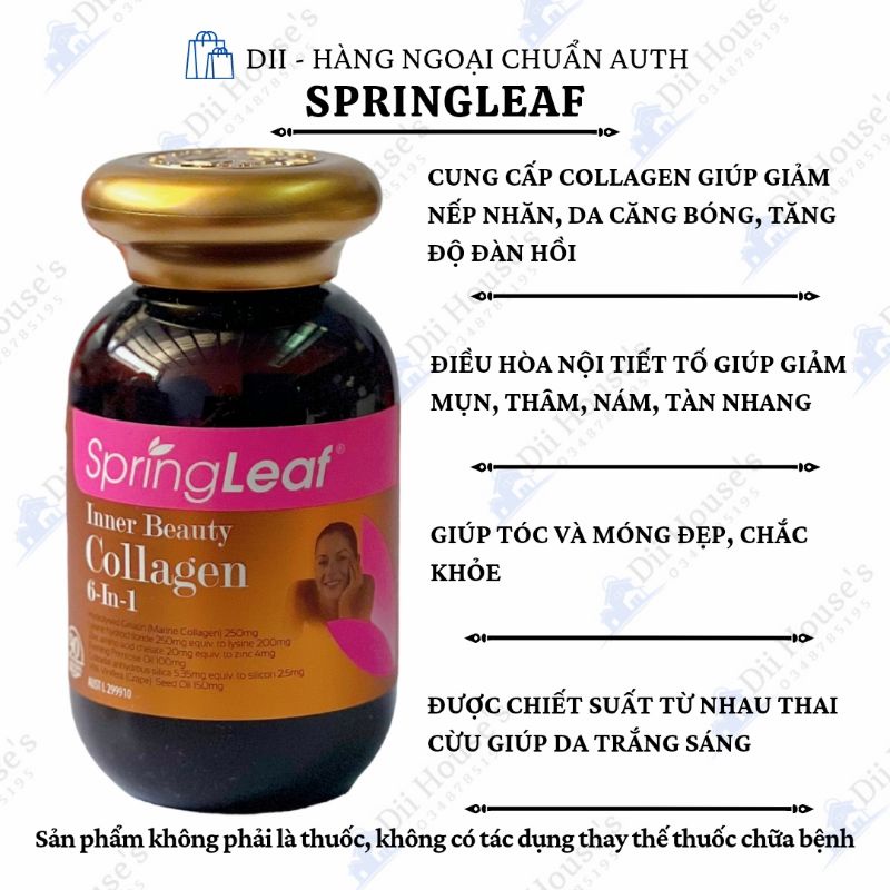 Viên Uống Bổ Sung Collagen - Spring Leaf Inner Beauty Collagen 6in1 ...