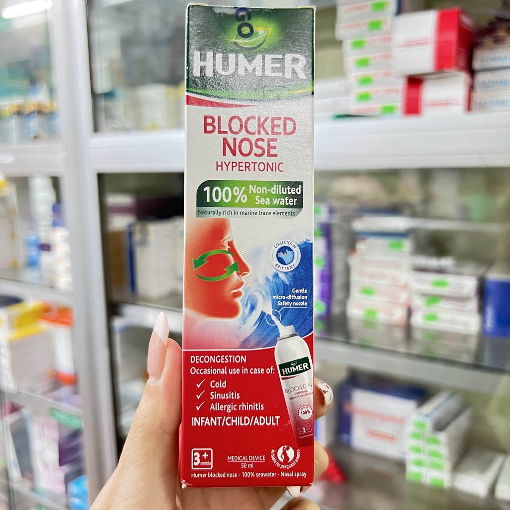 Xịt mũi Humer Blocked Nose giảm nghẹt mũi chai 50ml | Shopee Việt Nam