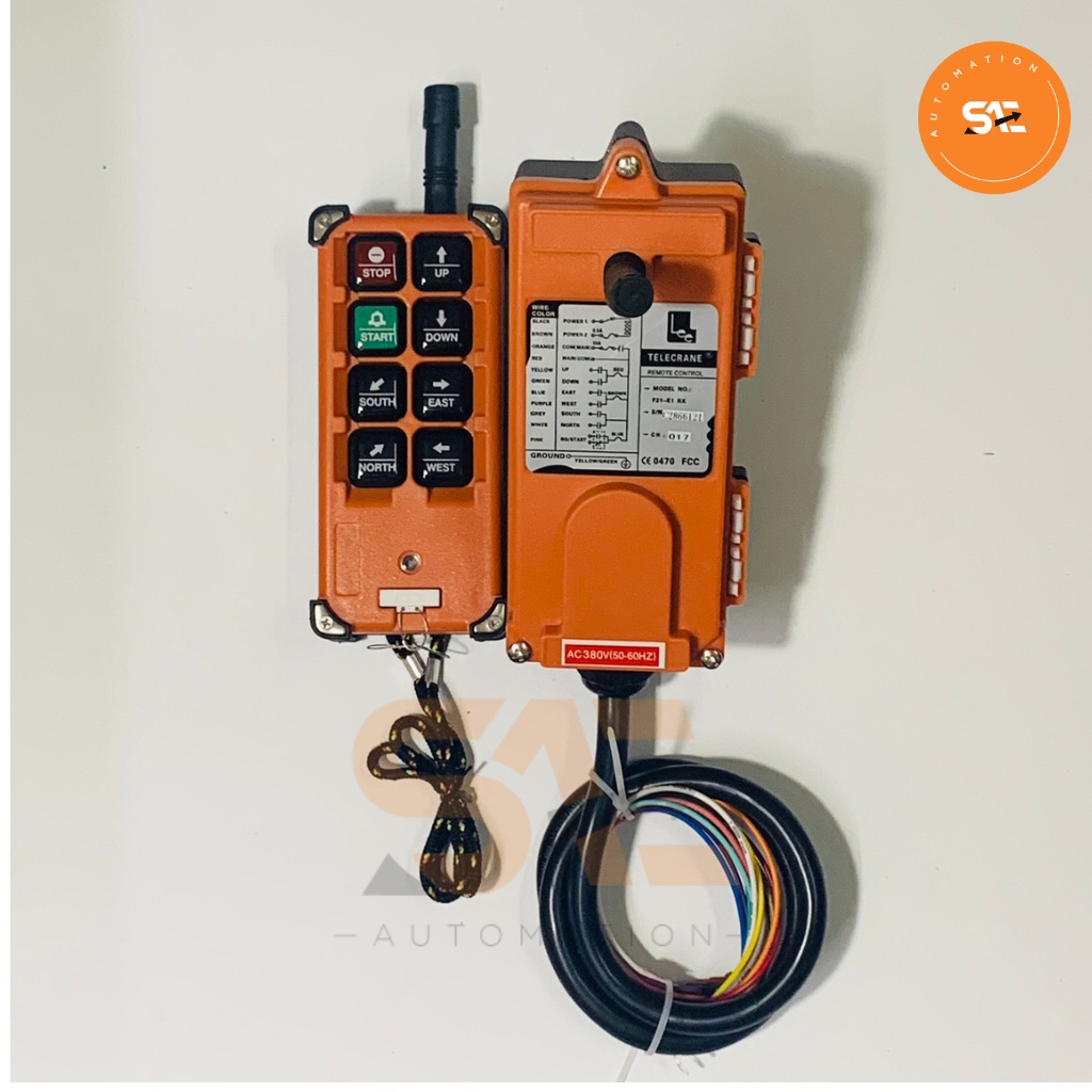 Bộ điều khiển cẩu cầu trục từ xa TELECRANE F21-E1B điện áp 380V/220V có 8 nút nhấn | Shopee Việt Nam