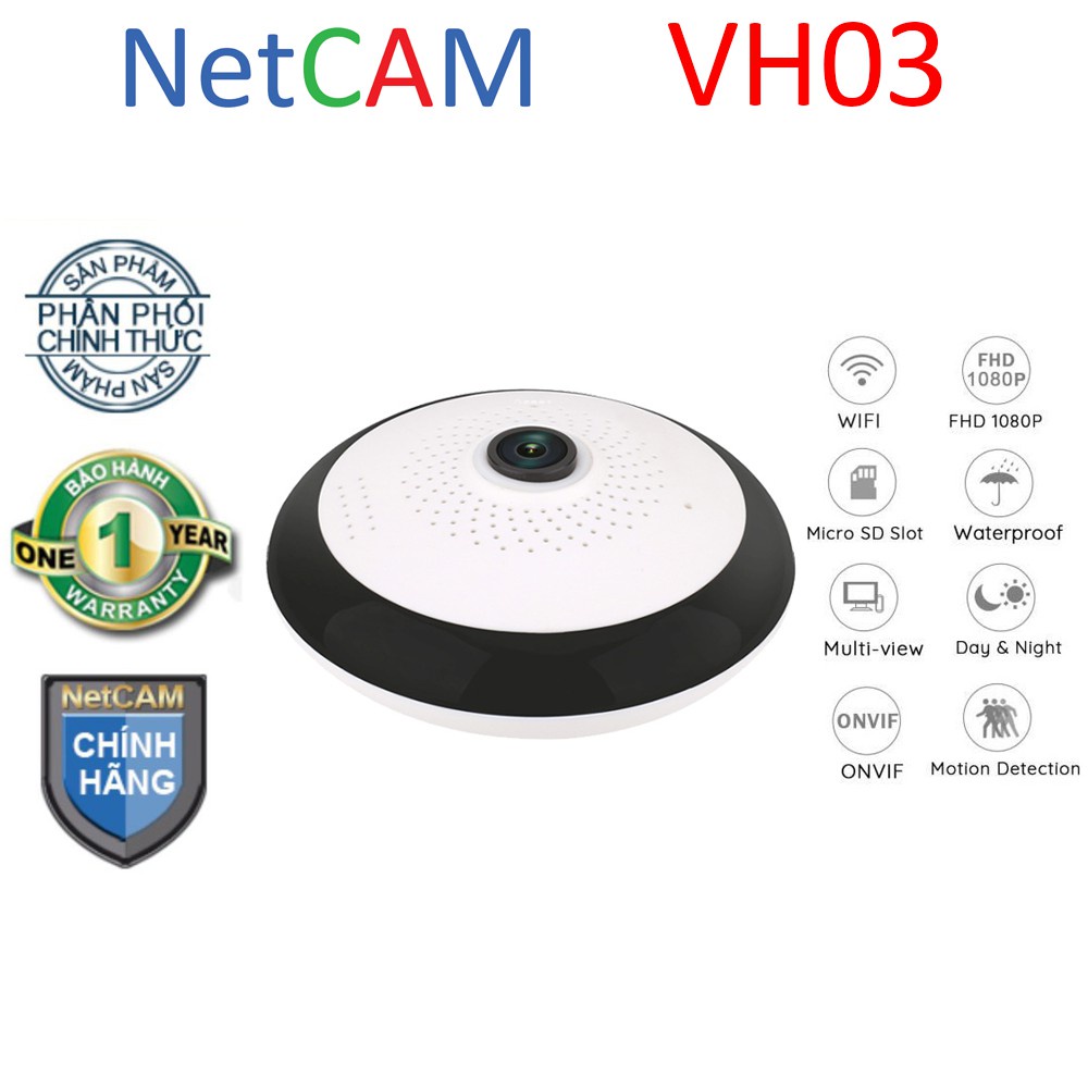 Camera Quan Sát Toàn Cảnh 360 độ Panorama Netcam VH03 (2.0MP), kích ...