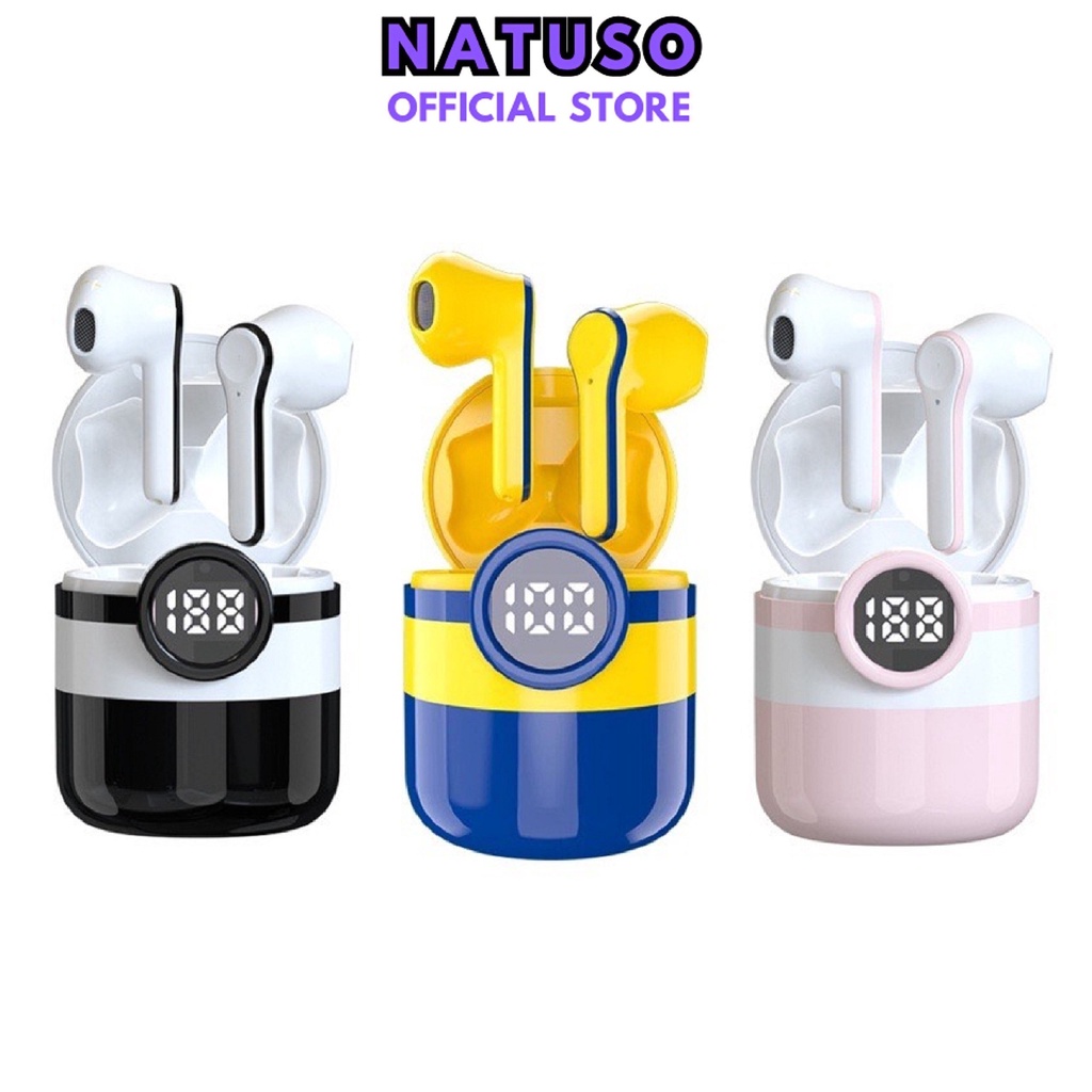 Tai nghe bluetooth không dây NATUSO Pro12 tws 5.0 hình minion nút cảm ...