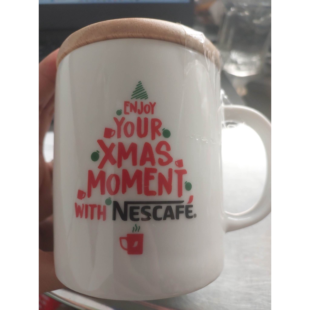 Cốc/Ly sứ nắp gỗ Nescafe | Shopee Việt Nam