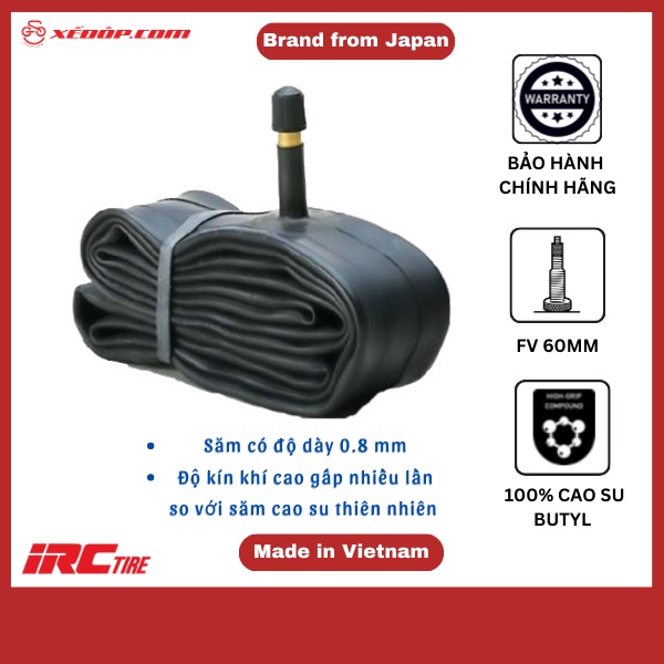 Săm Xe Đạp Thể Thao Cao Cấp IRC Nhật Bản Cỡ 700X18C-26C FV60 | Shopee ...