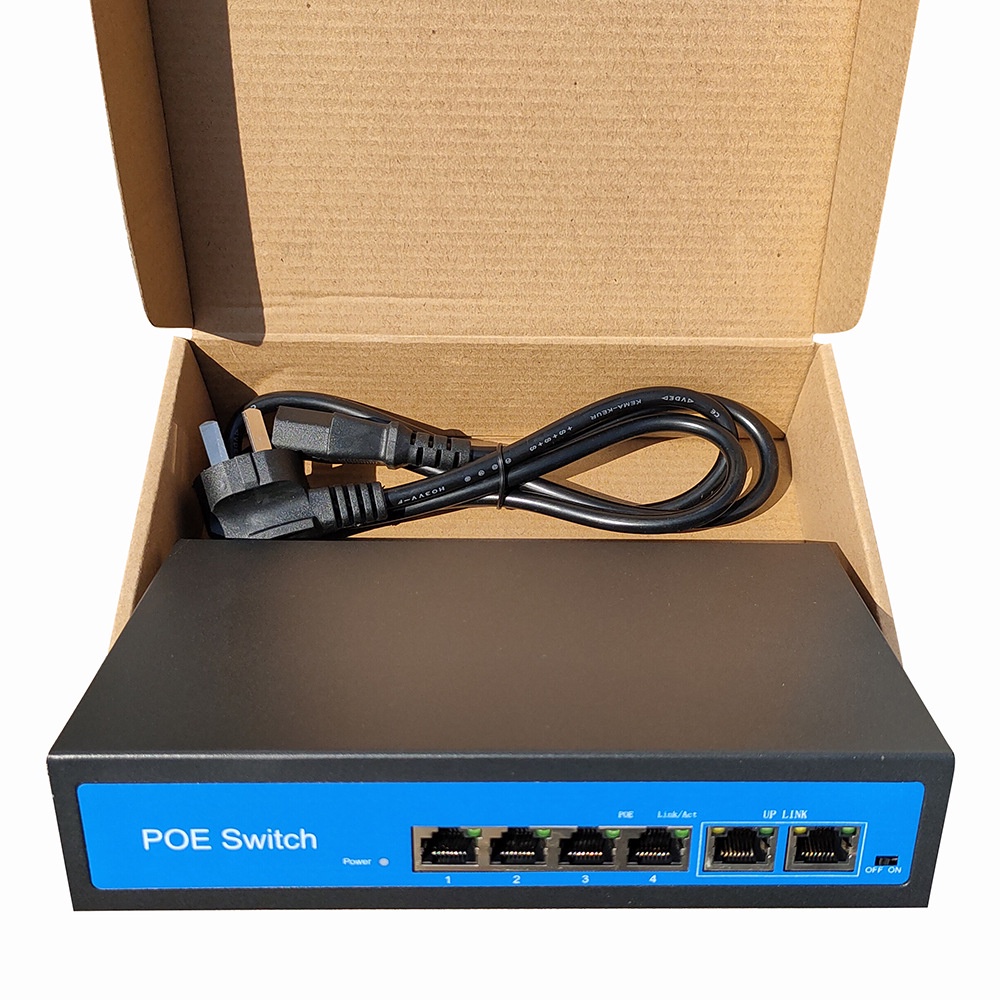 Switch Poe 4 Port + 2 Uplink 10/100 ,nguồn 52V 120W | Shopee Việt Nam