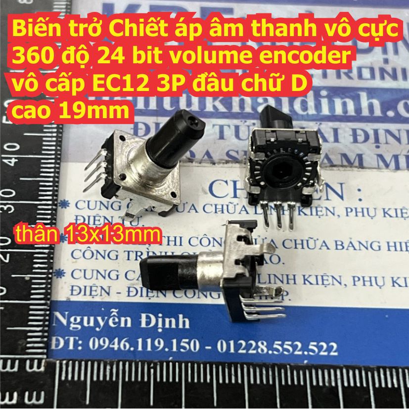 2 cái Biến trở Chiết áp âm thanh vô cực 360 độ 24 bit volume encoder vô cấp EC12 3P đầu chữ D ...