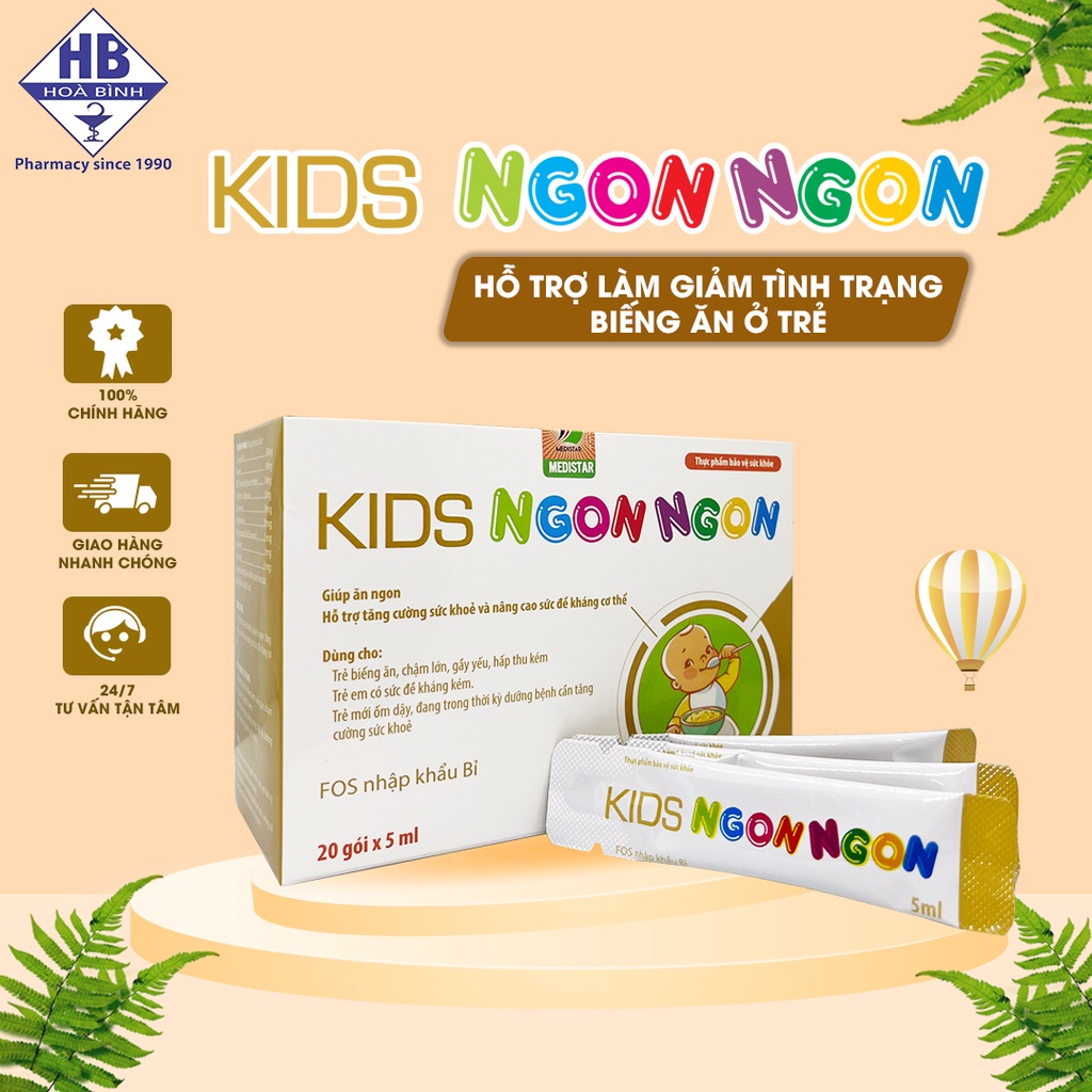 KIDS NGON NGON (Hộp 20 gói x 5ml) | Shopee Việt Nam