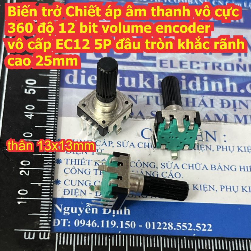 Biến trở Chiết áp âm thanh vô cực 360 độ 12 bit volume encoder vô cấp ...