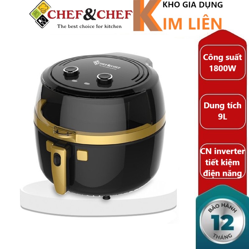Nồi chiên không dầu 9L CHEF&CHEF YJ993 1800W - Dung tích lớn, màn hình ...