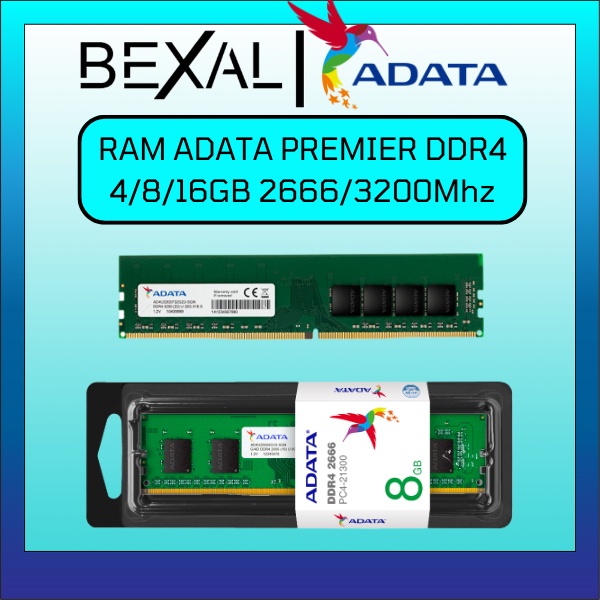 Ram DDR4 4GB / 8GB / 16GB / PREMIER tốc độ 2666Mhz / 3200Mhz ADATA BH chính hãng 5 năm Bexal ...