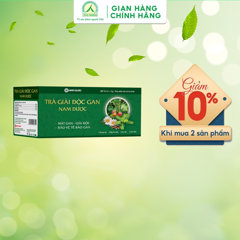 Trà giải độc gan Nam Dược giúp mát gan, tăng cường chức năng gan an ...