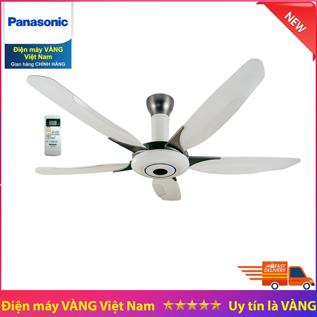 Quạt Trần 5 Cánh Điều Khiển Từ Xa Panasonic F-60WWK Nhập khẩu chính hãng nguyên chiếc Malaysia ...