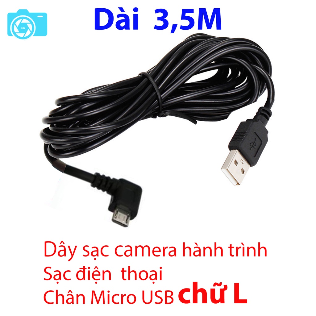 Dây micro USB, dùng làm dây cấp nguồn cho camera hành trình, giắc micro ...