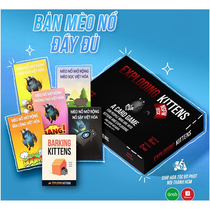 Combo Mèo Nổ hộp giấy - Full Bản Mèo Nổ Mở Rộng (Tiếng Việt) - Boardgame Exploding Kittens ...
