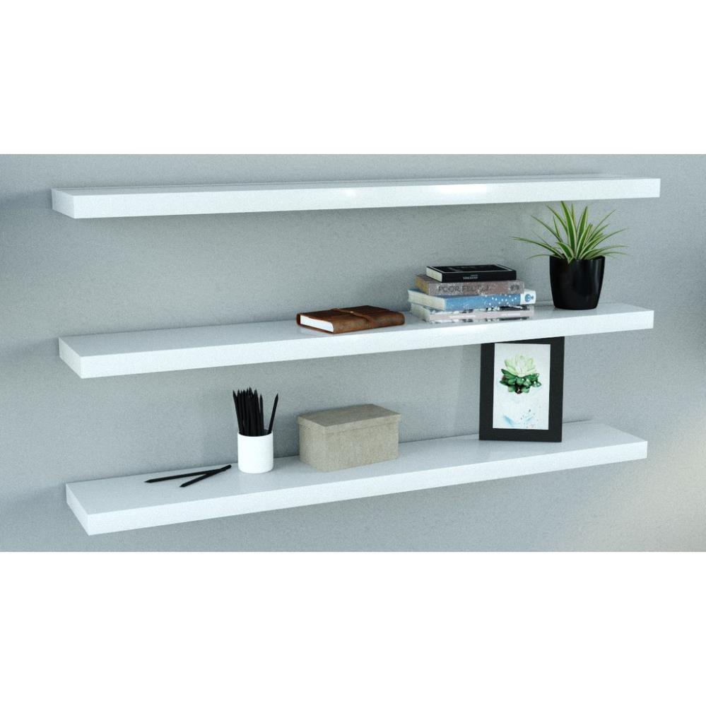 Kệ Gỗ Treo Tường 3 Thanh Ngang Dài 80cm x Sâu 15cm-kèm phụ kiện kệ nail ...
