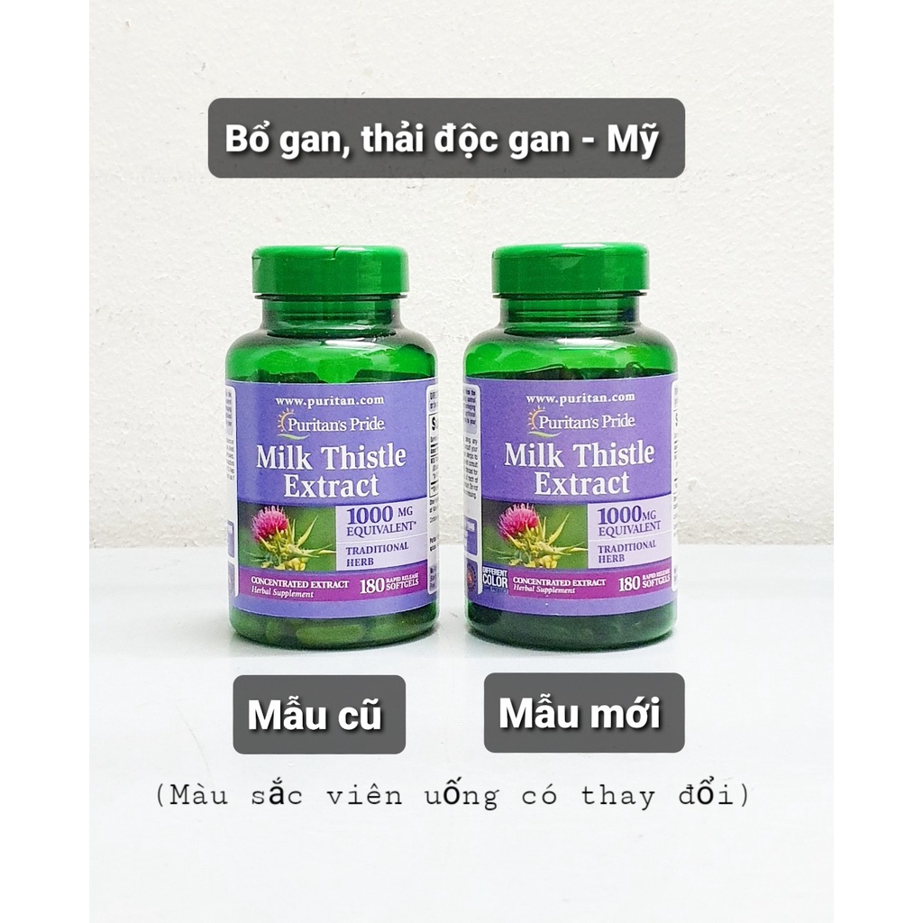mẫu mới date 1/27 - Viên uống bổ gan Milk Thistle Extract 1000 mg chai ...